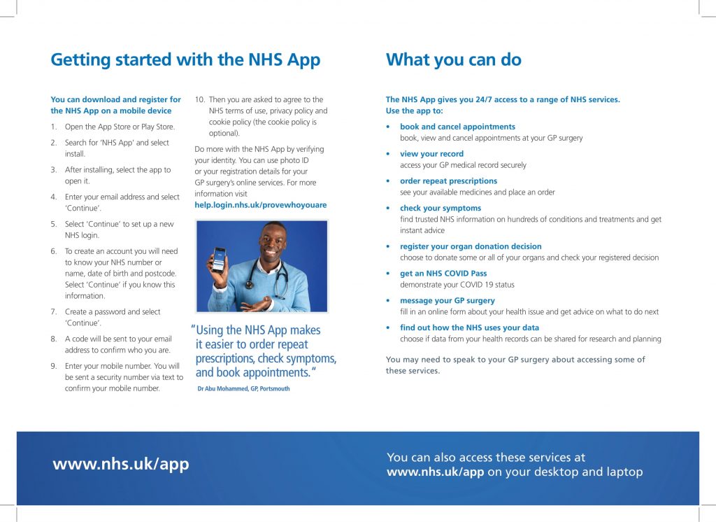 Online Services | The Aberfeldy Practice